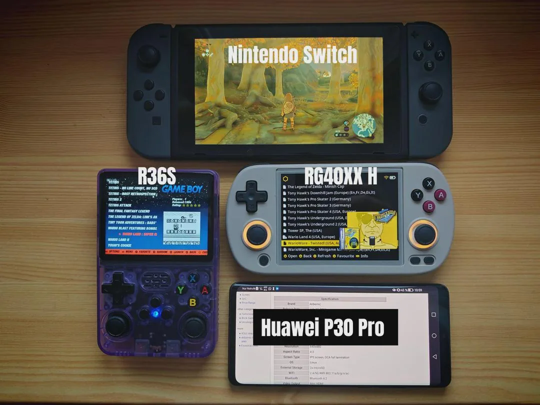 File:RG40XX H size comparison - R36S - Nintendo Switch - Huawei P30 Pro ...